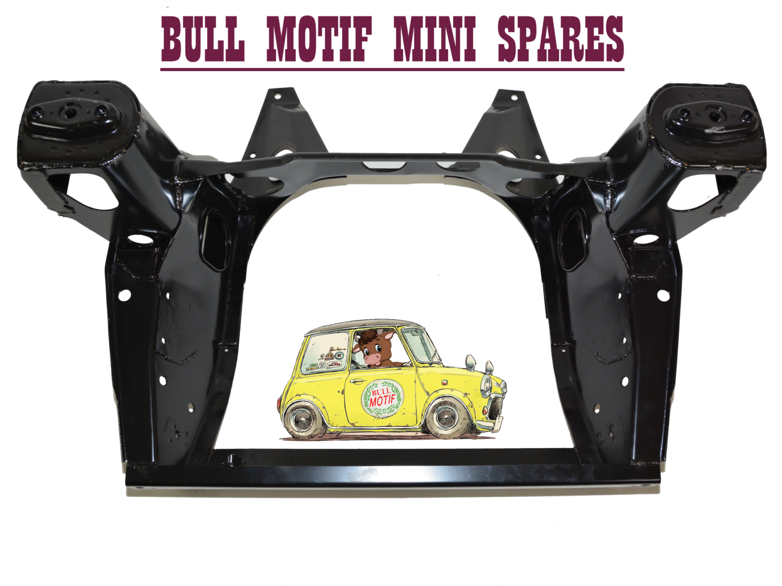 Front Subframe – Dry 2-Bolt Manual (1959-75) – Bull Motif Mini Spares